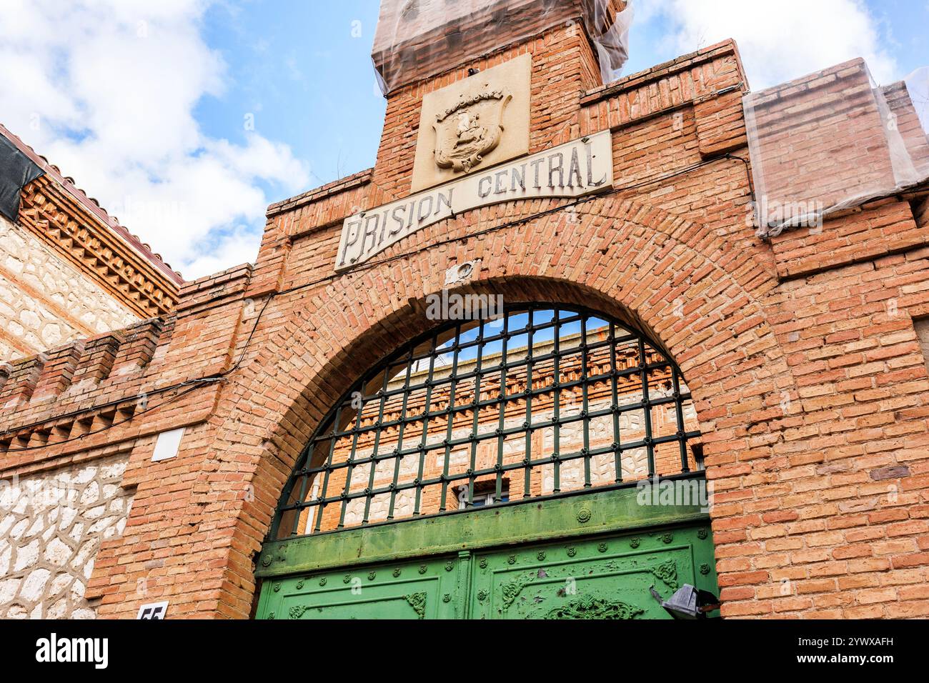 Guadalajara, Spain - December 10, 2024. Historic Central Prison gate ...
