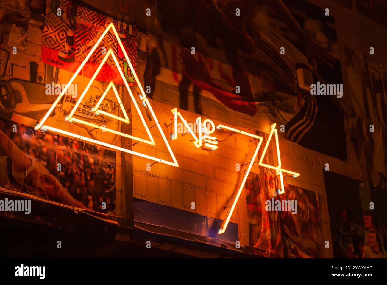 Number 74 in neon light hi-res stock photography and images - Alamy