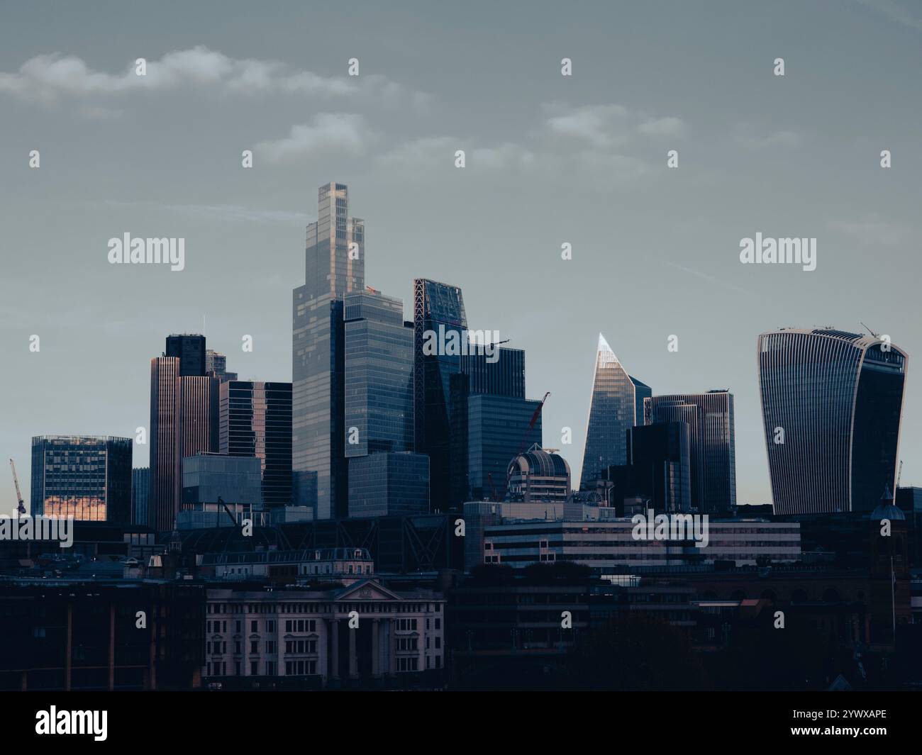 Landscape Low Key City of London, London, England, UK, GB Stock Photo ...