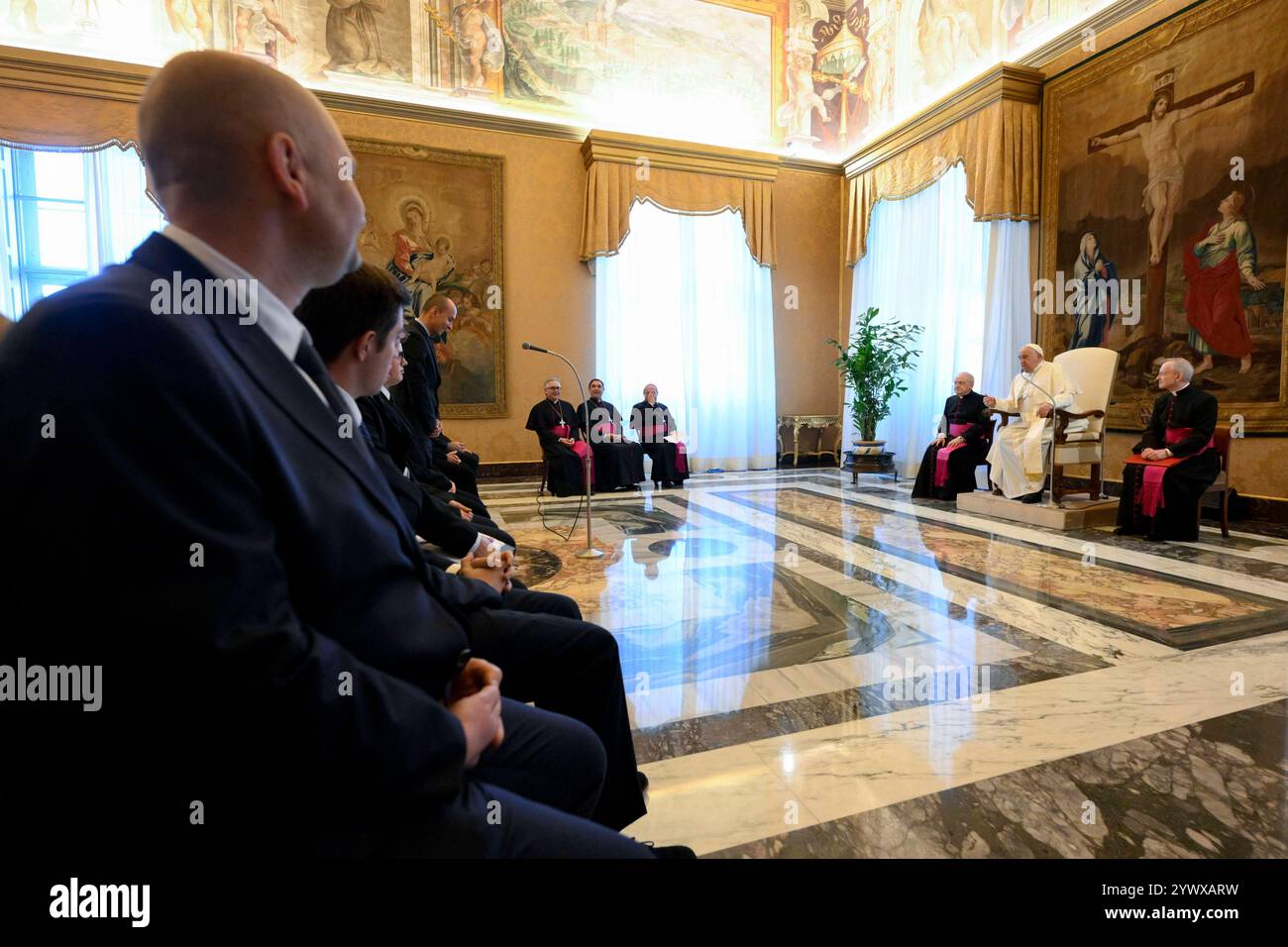 ITALY - POPE FRANCIS DURING A PRIVATE AUDIENCE WITH THE COMMUNITY OF ...