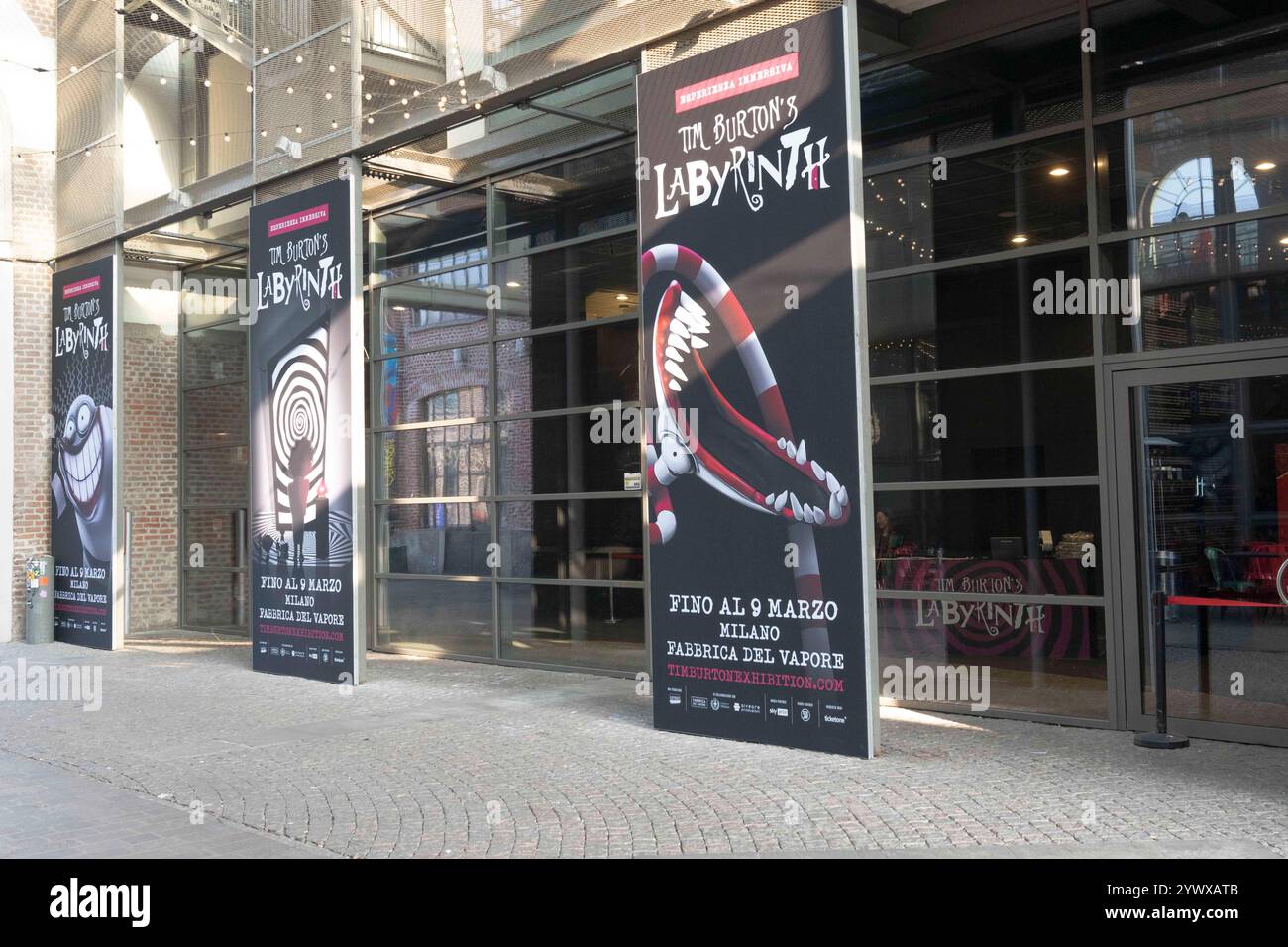 Milano, Italia. 12th Dec, 2024. L'ingresso della mostra Tim Burton's ...