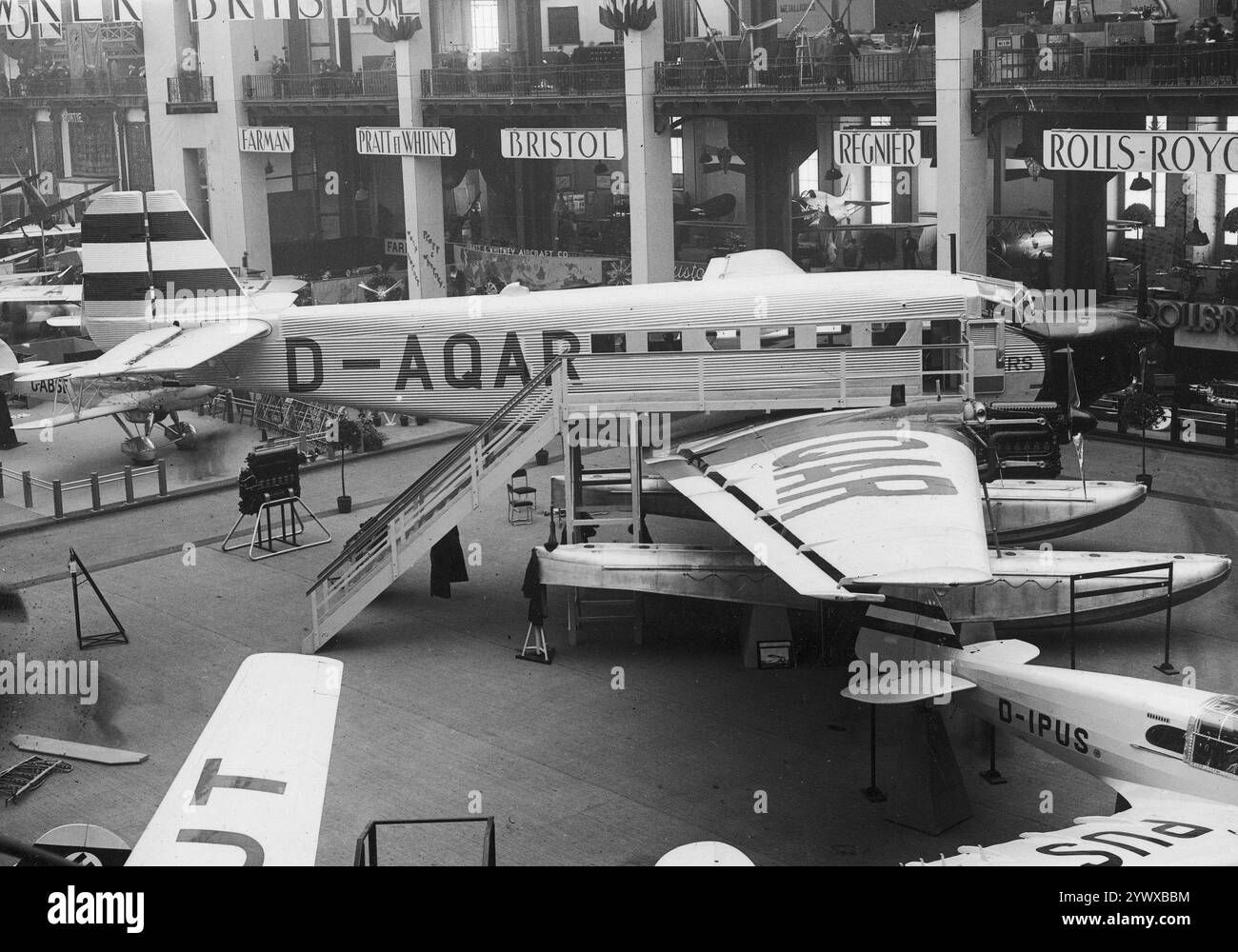 Paris International Air Show, 1934. One of the planes on display at the ...