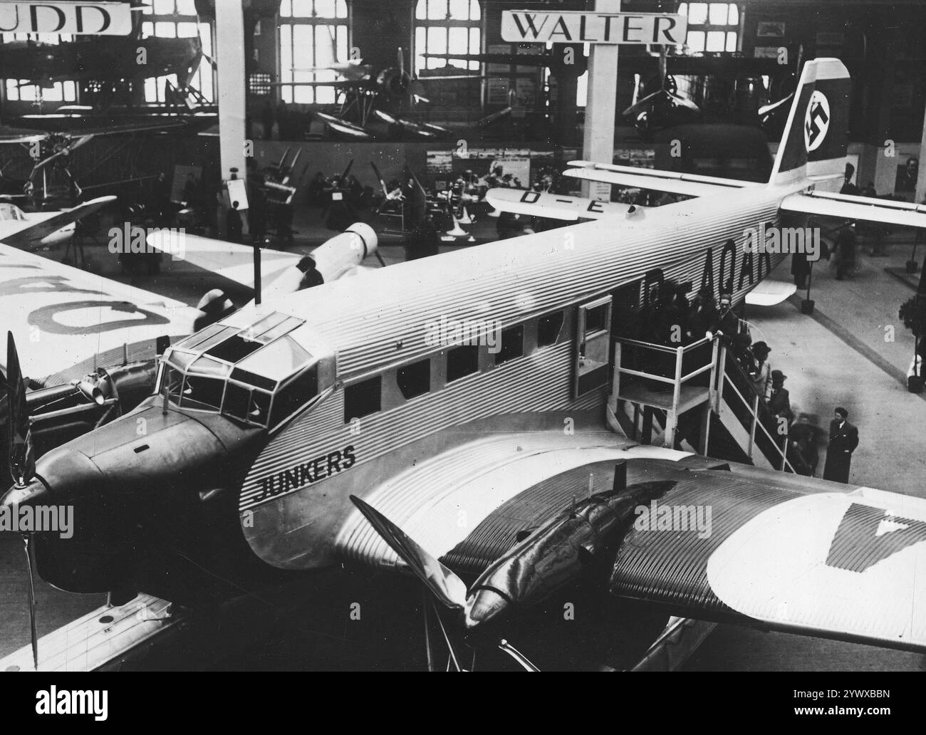 Paris International Air Show, 1934. One of the planes on display at the ...
