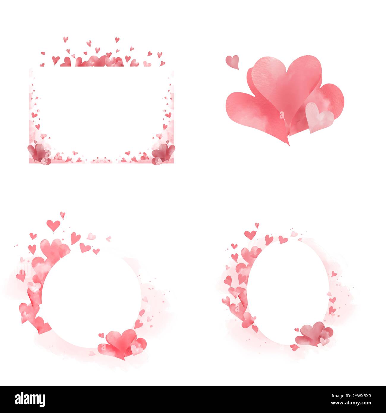 Valentines day frame set hi-res stock photography and images - Alamy