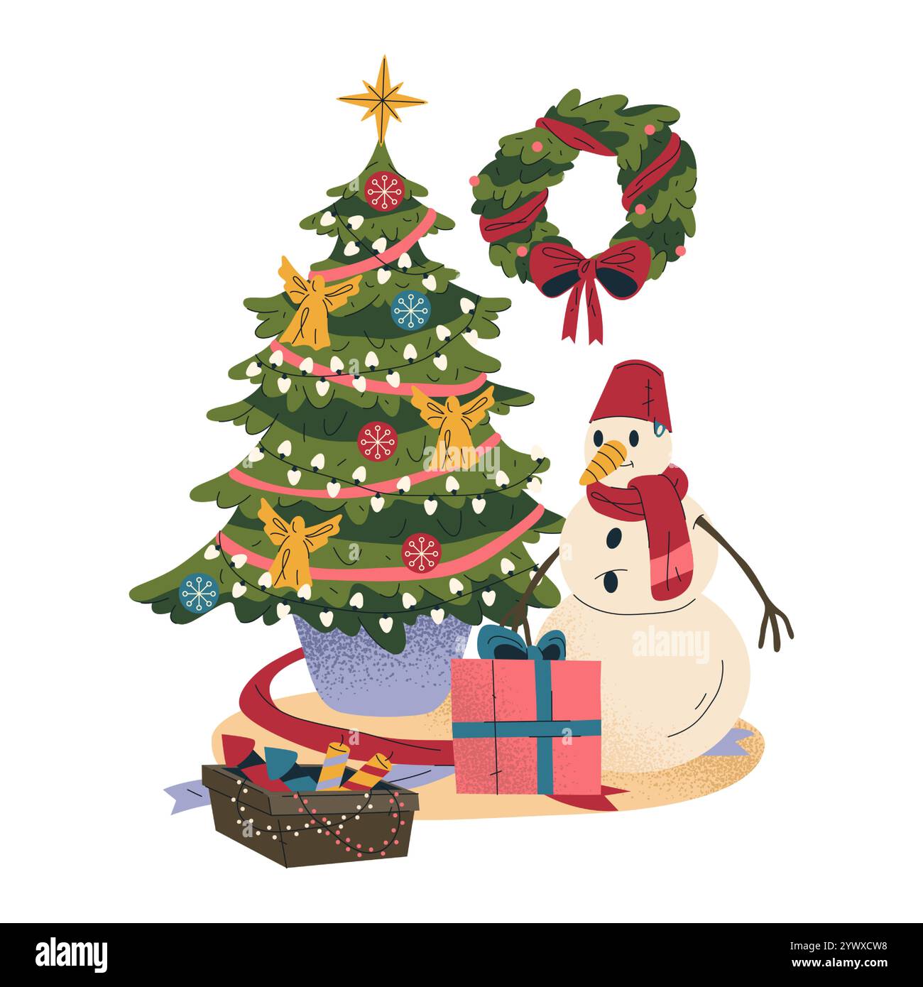 Christmas decorations vintage photo Stock Vector Images - Alamy