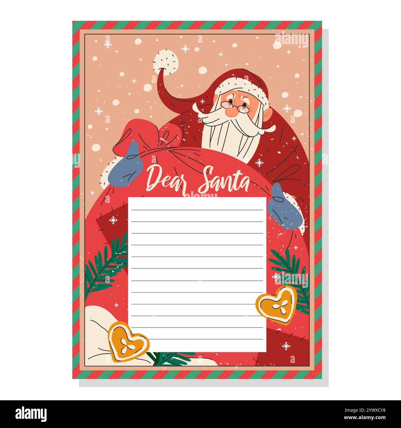 Cartas De Santa Claus Letter To Santa Claus A4 Template With Cute