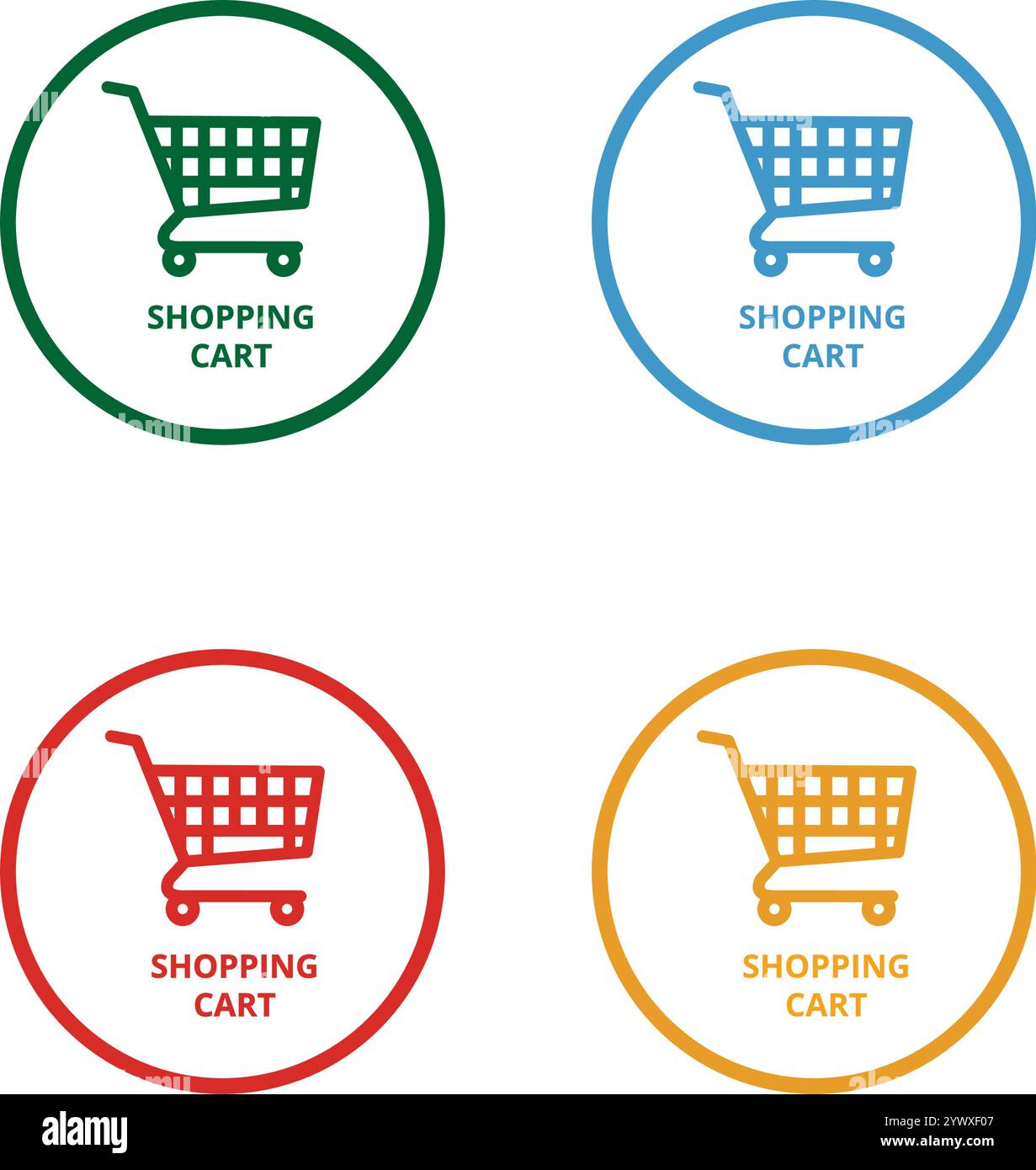 Shopping trolley white background green Stock Vector Images - Alamy