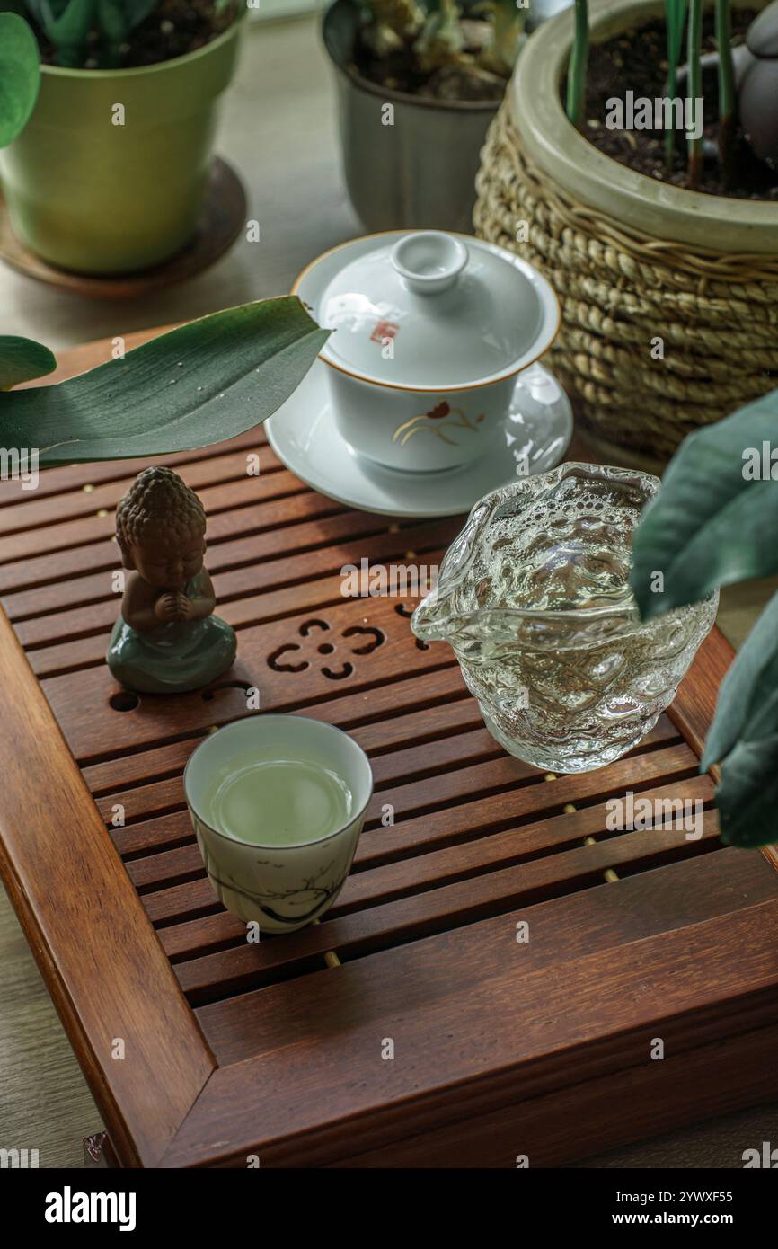 Creating a Tranquil Tea Ceremony Setup Featuring Beautiful Natural ...
