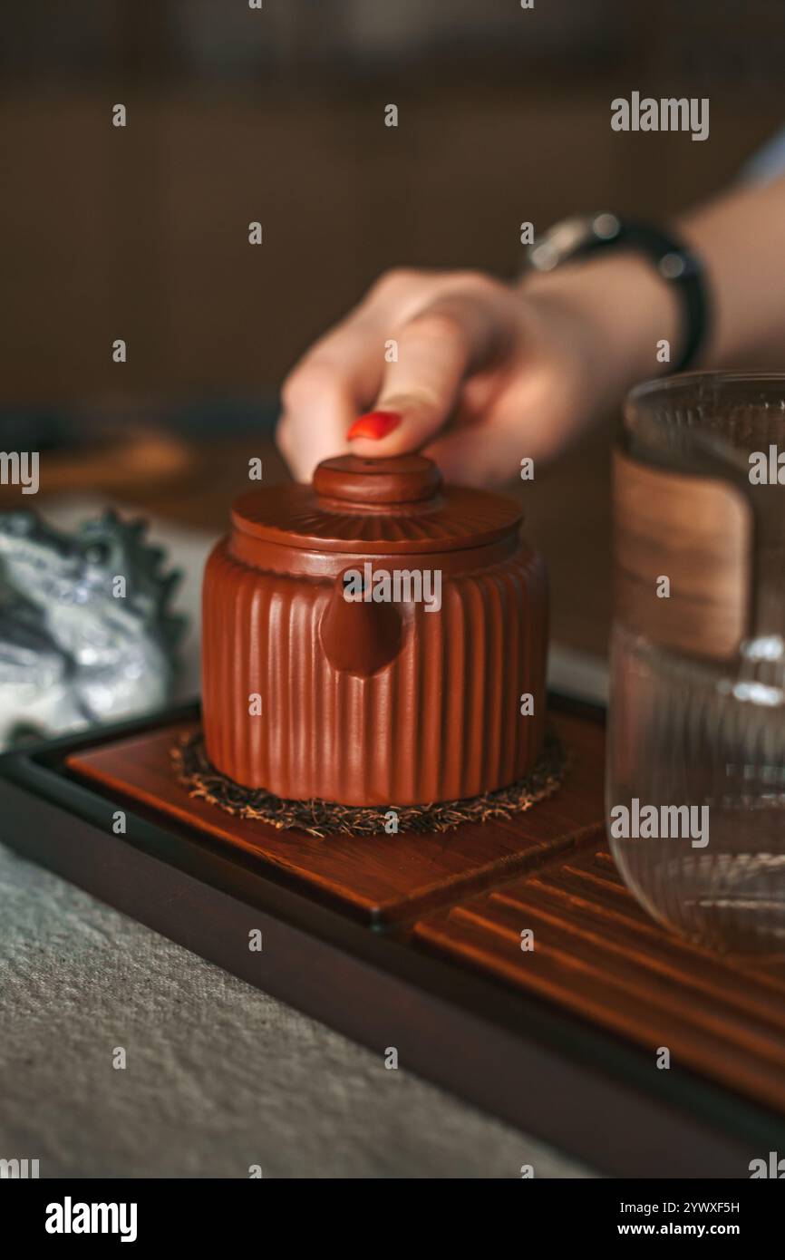 The Art of Traditional Tea Preparation Featuring an Elegant Teapot and ...