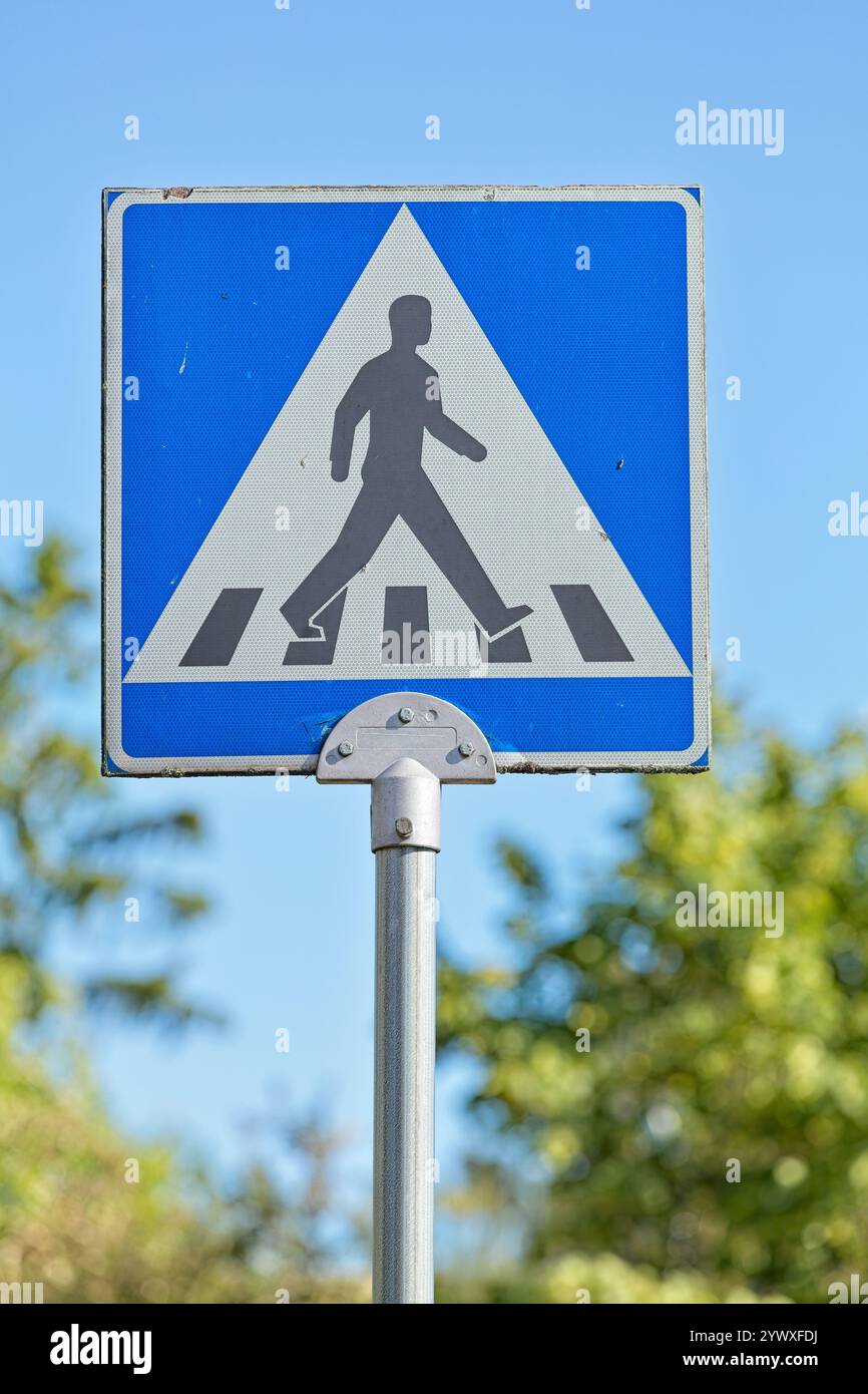 Rule sign: Zebra crossing, pedestrian crossing in Finland Stock Photo ...