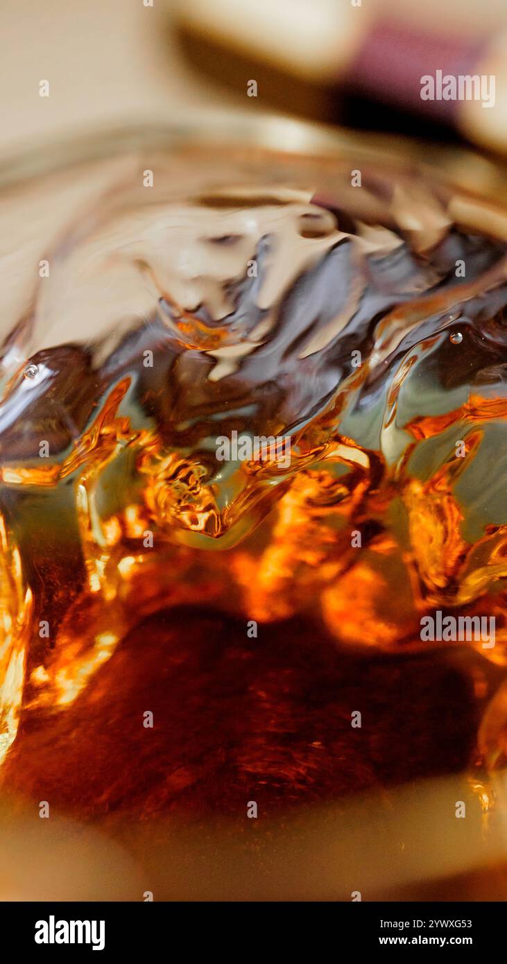 Exploring the Rich Textures and Visual Appeal of an Amber Liquid in a ...