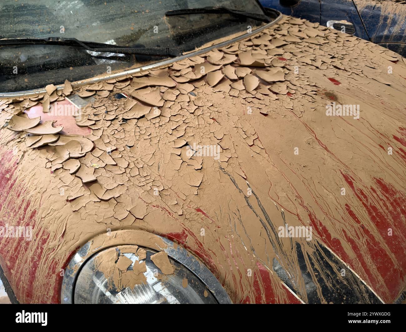 Sedavi cars damaged during the Valencia floods with water and mu Stock ...