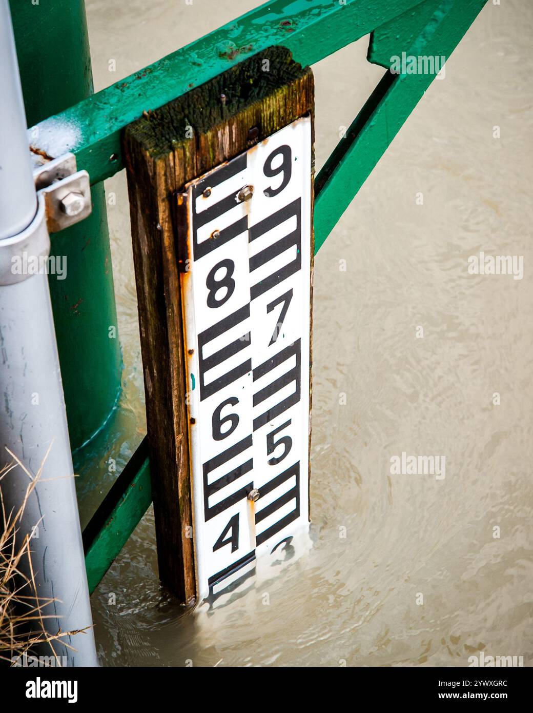 River rises to the critical level. Danger of flood Stock Photo - Alamy