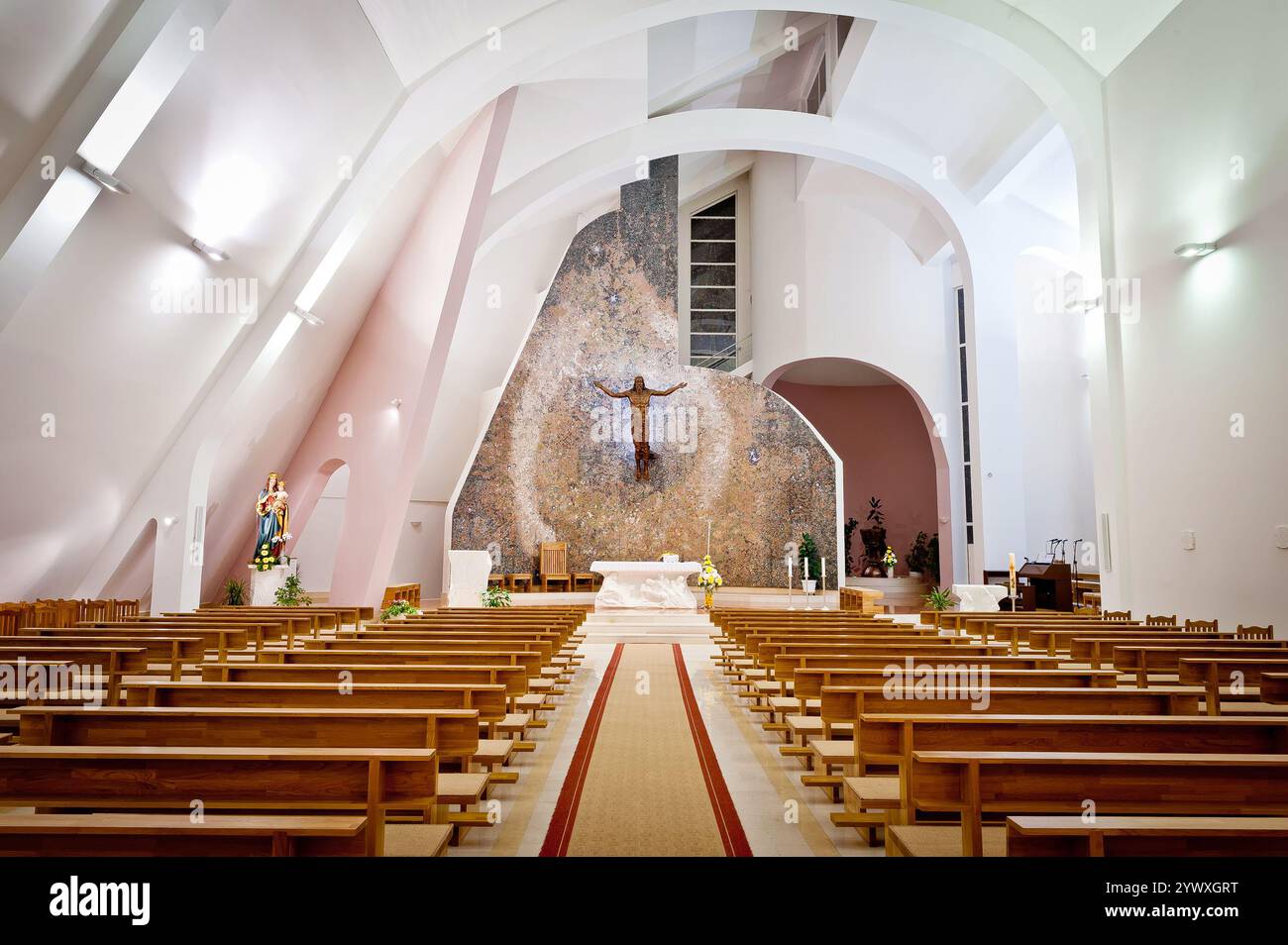Spacious Interior of a Modern Church Featuring Contemporary ...