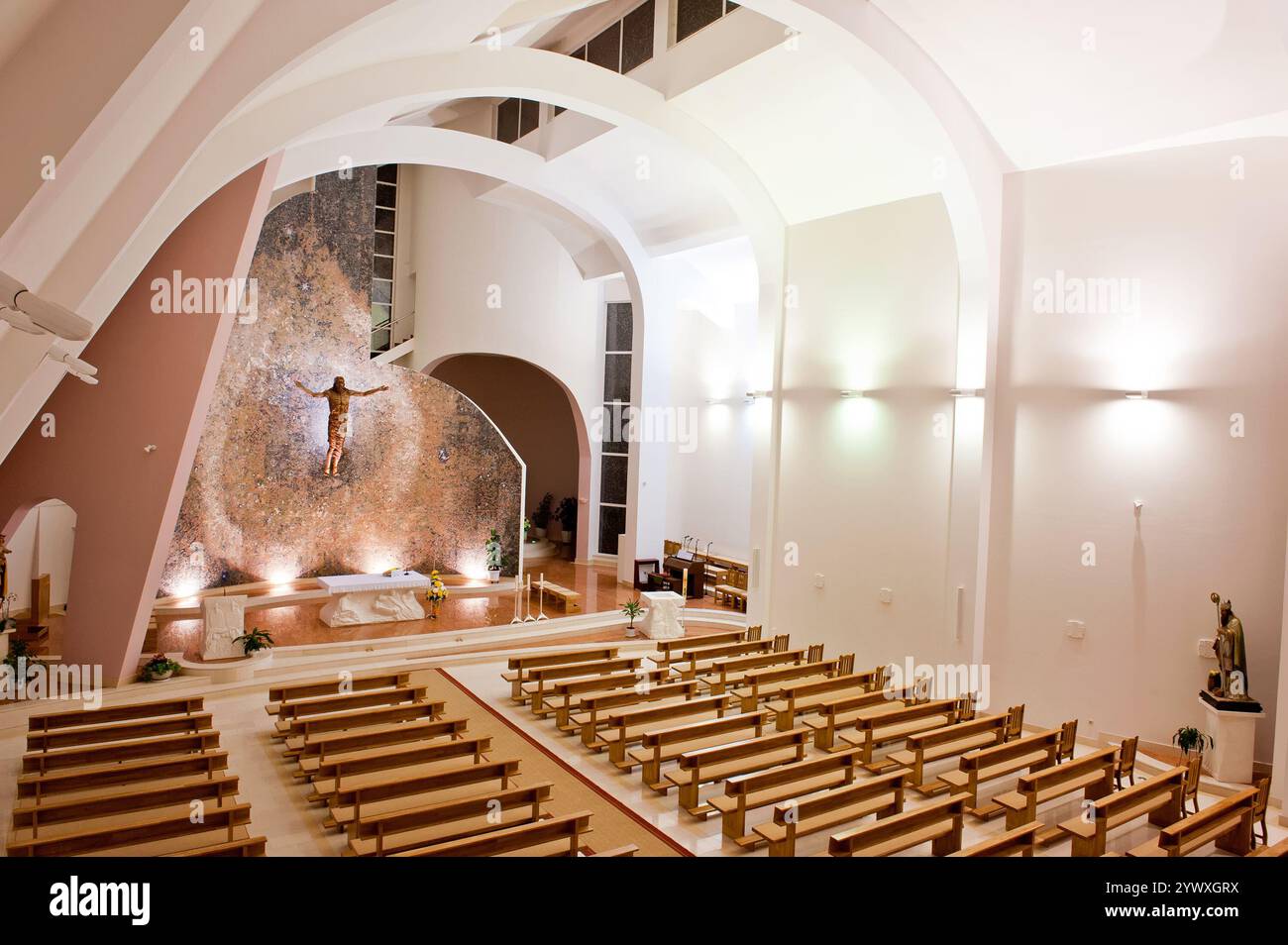 Spacious Interior of a Modern Church Featuring Contemporary ...