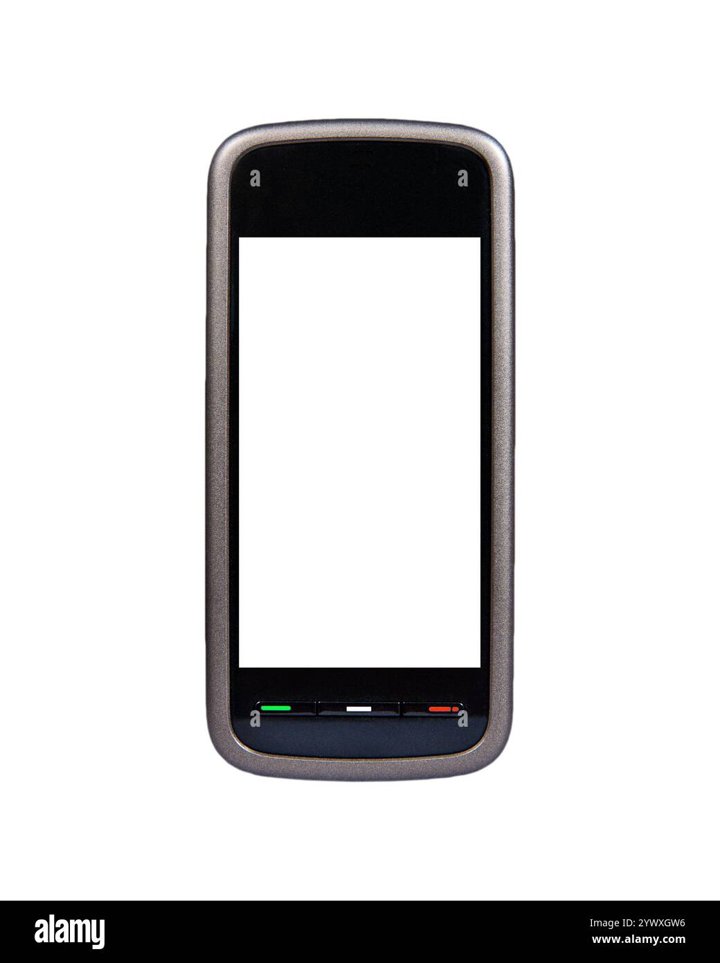 Nokia 5228 Smartphone Isolated on White Background, Showcasing Classic ...