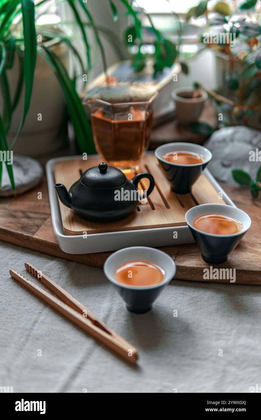 An Elegant Tea Ceremony featuring a beautifully designed Teapot and ...