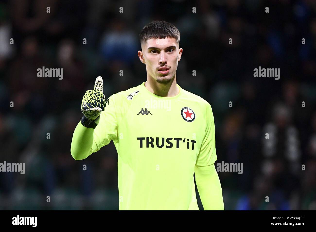 40 Robin RISSER (red) during the Ligue 2 BKT match between Red Star and ...