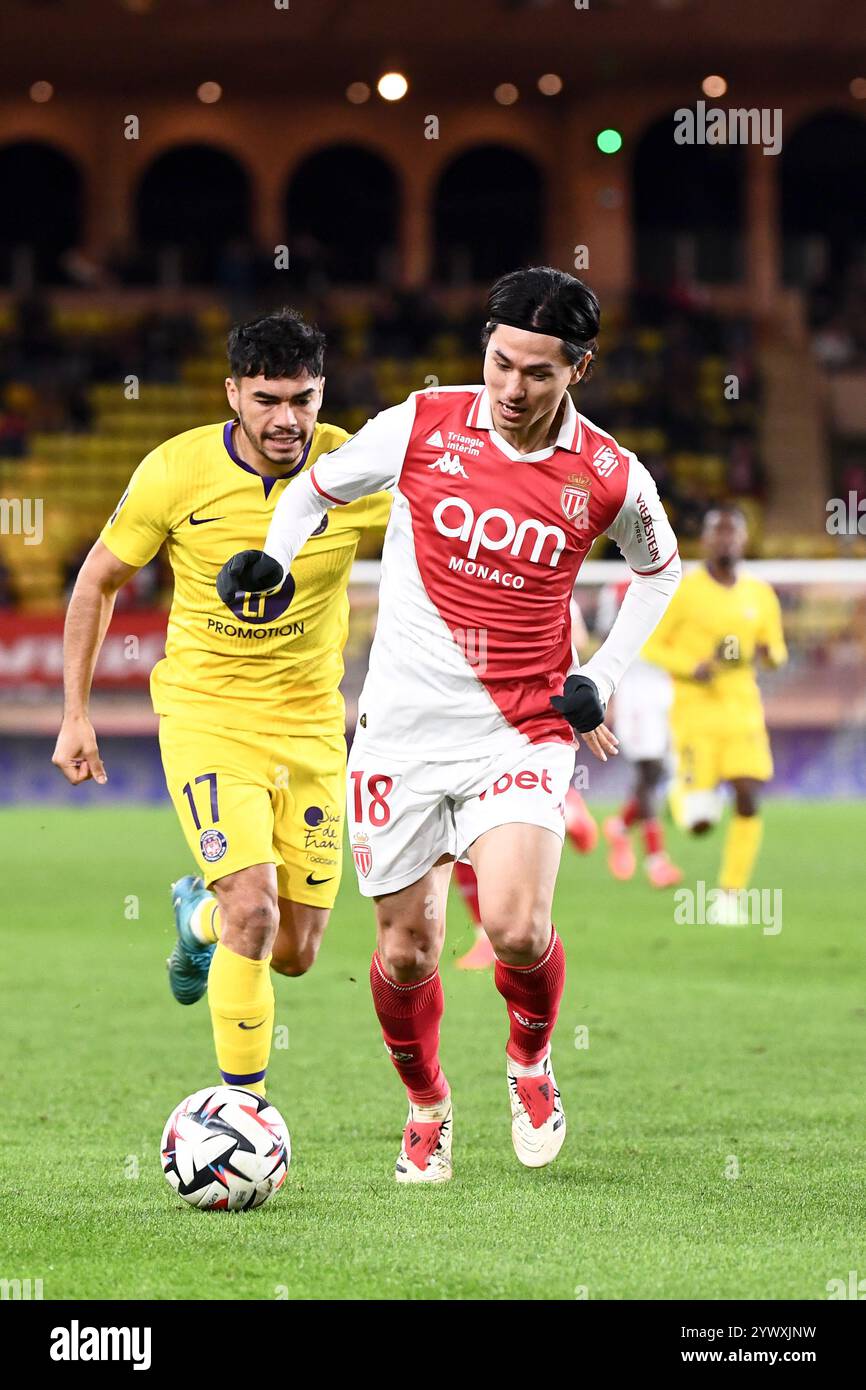 17 Gabriel SUAZO (tfc) - 18 Takumi MINAMINO (asm) during the Ligue 1 McDonald's match between ...
