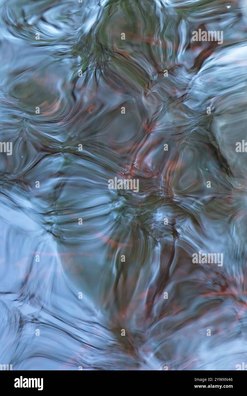 Abstract view of strange water movement on lake surface background ...