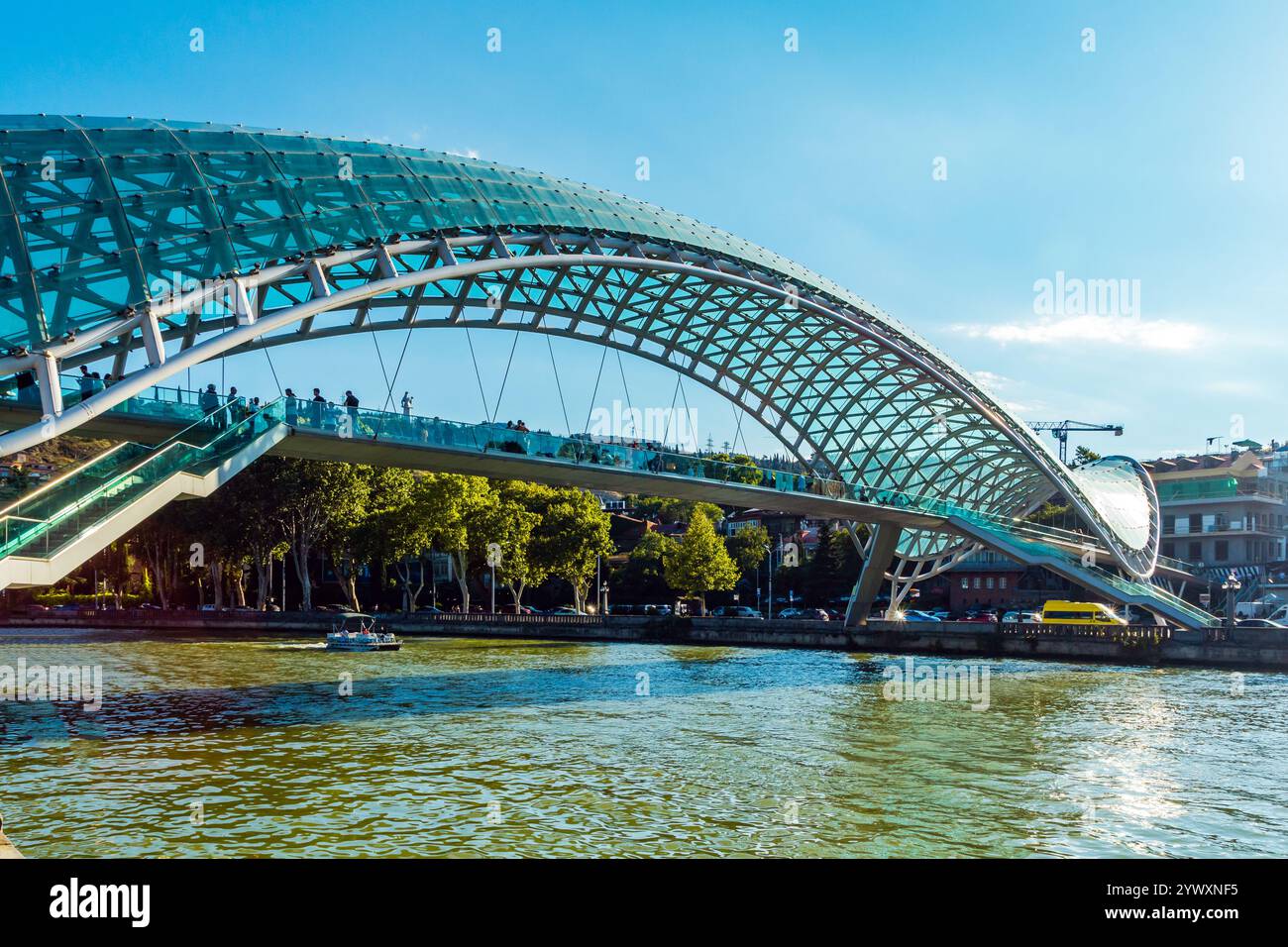 Tbilisi, Georgia. Bridge of Peace Stock Photo - Alamy