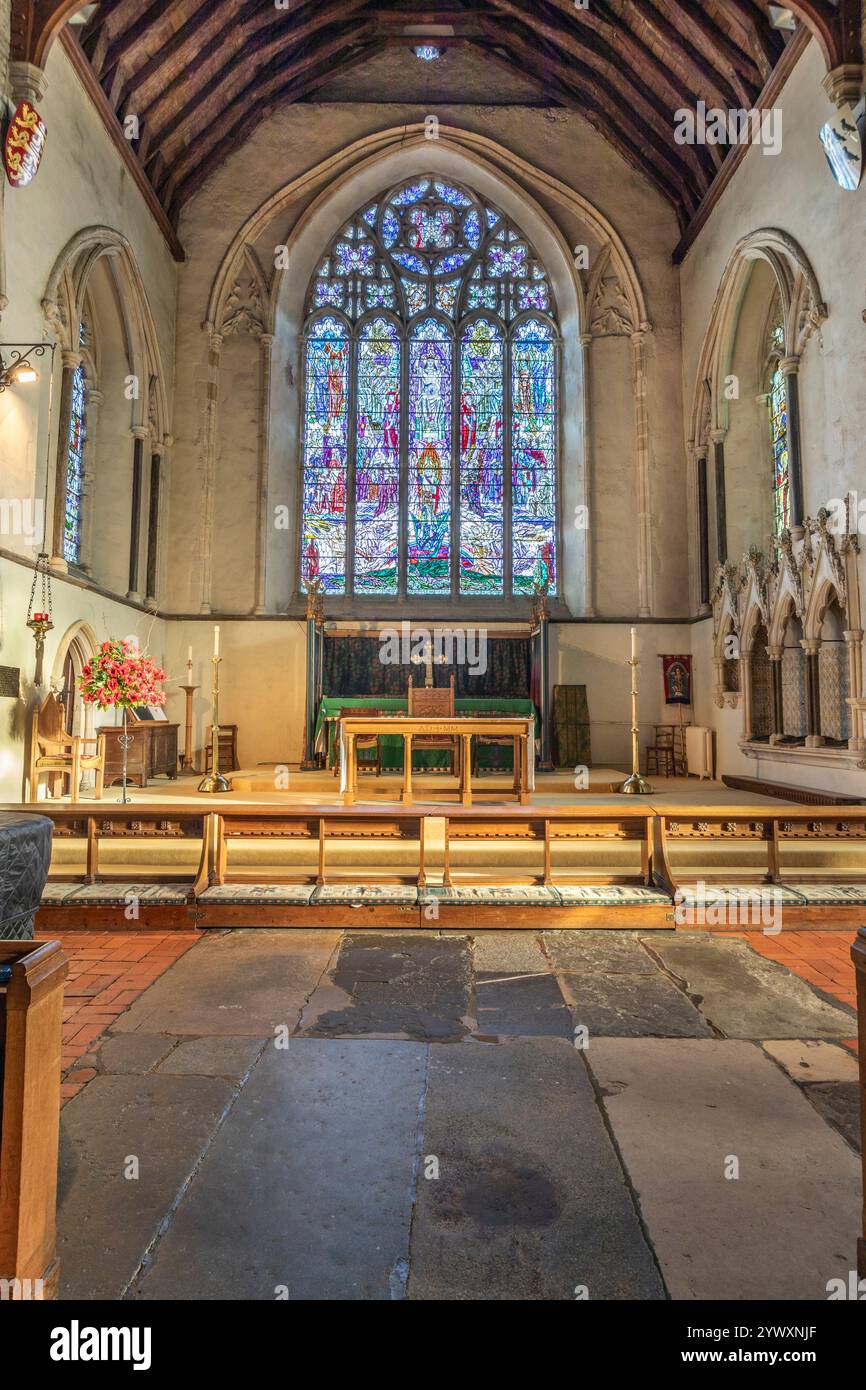 The Altar and windows of the Church of ‘St Thomas the Martyr’ in ...