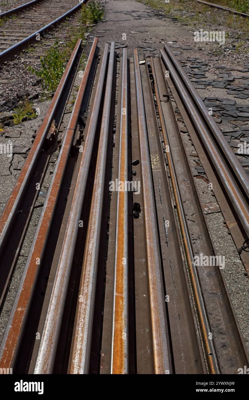 Metal railway track hi-res stock photography and images - Alamy