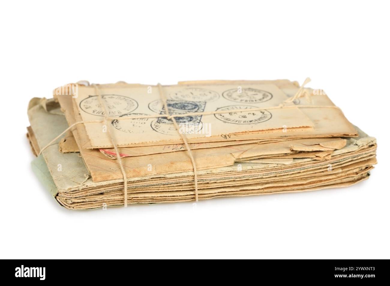 Old letters tied hi-res stock photography and images - Alamy