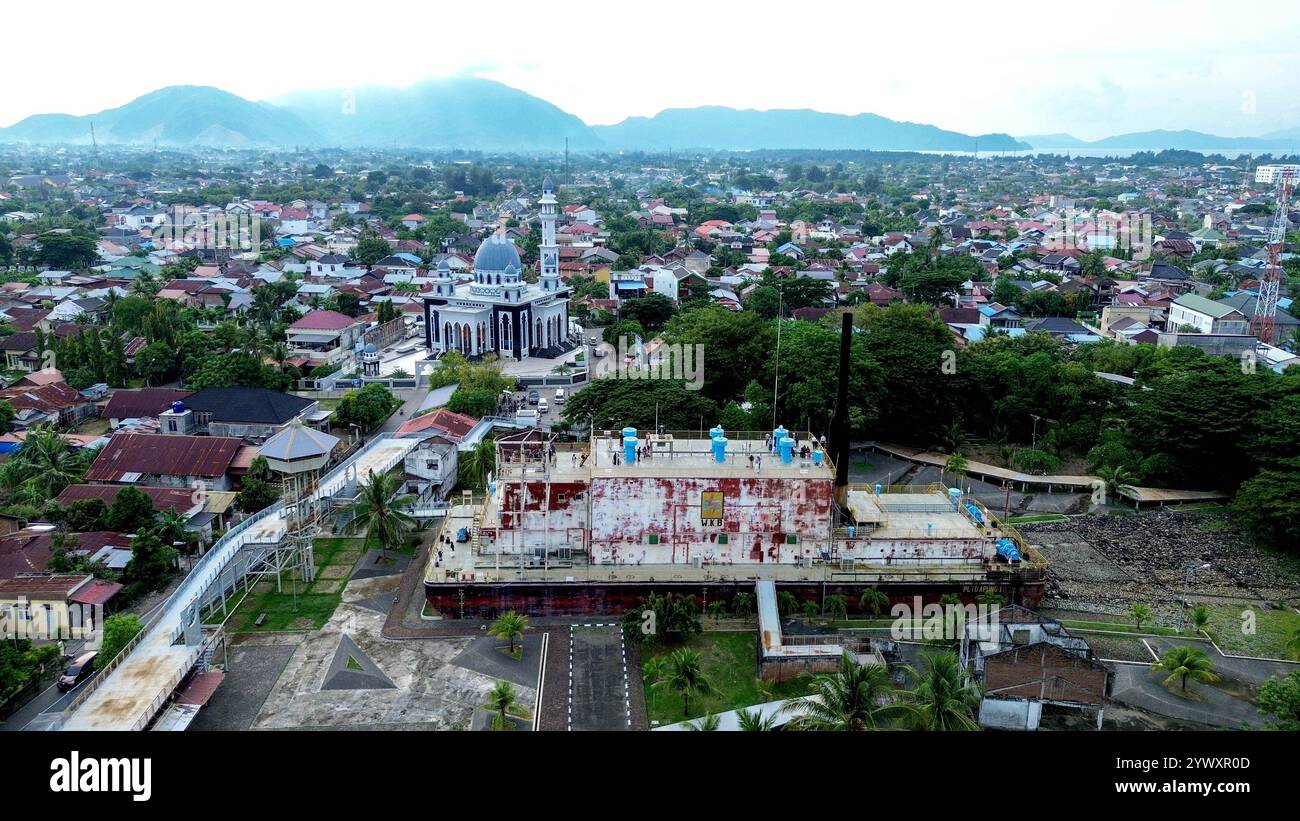 Banda Aceh. 12th Dec, 2024. An aerial drone photo taken on Dec. 12 ...