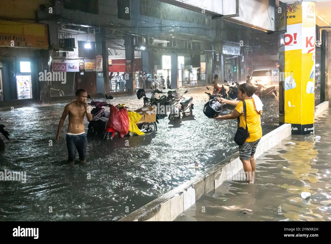December 1, 2024: Heavy flooding in Cebu, The Philippines downtown area ...