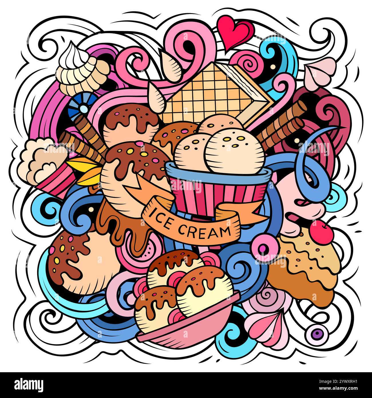 Ice Cream cartoon vector illustration Stock Vector Image & Art - Alamy