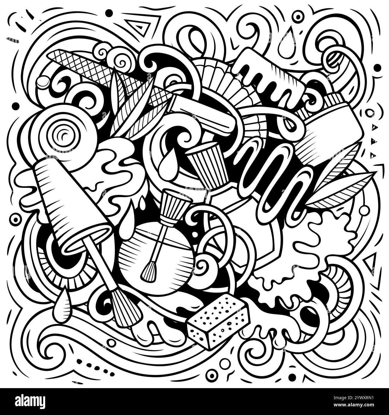 Women art cartoon Cut Out Stock Images & Pictures - Alamy