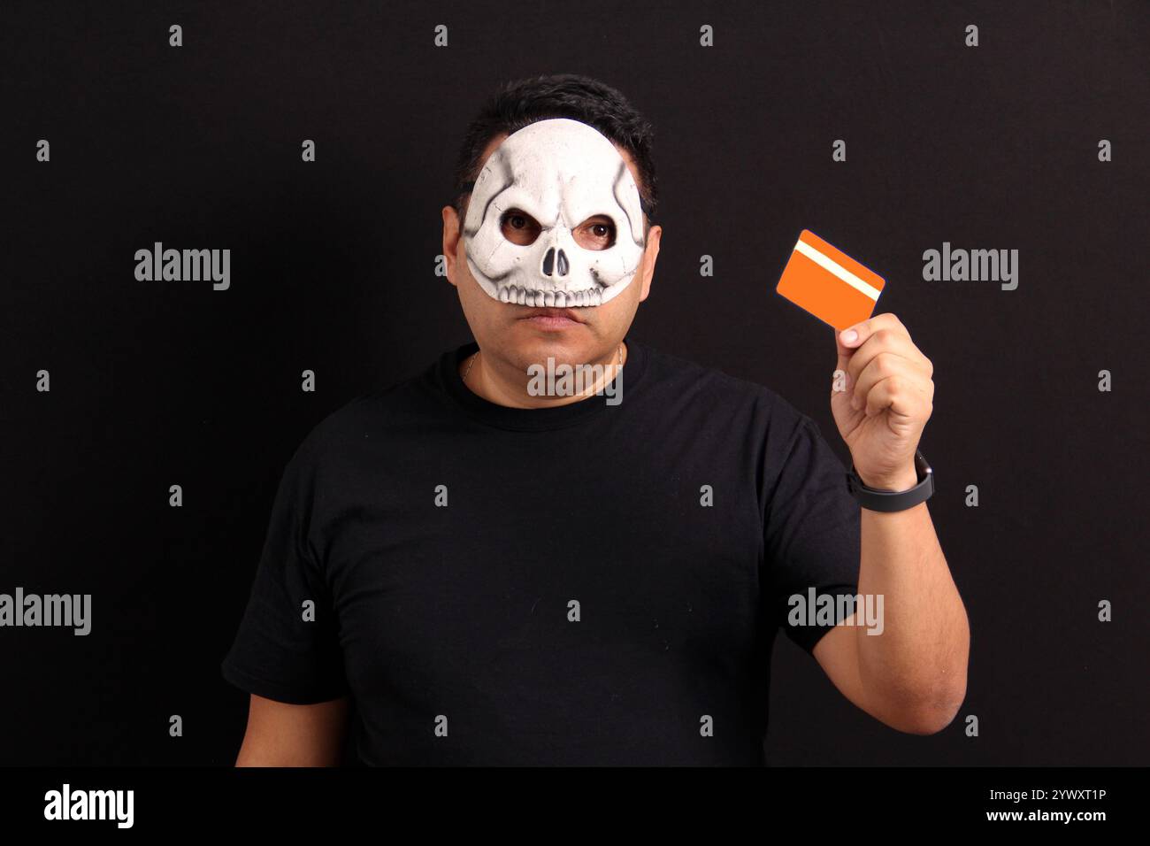 Mexican adult man with catrin mask to celebrate Day of the Dead in ...