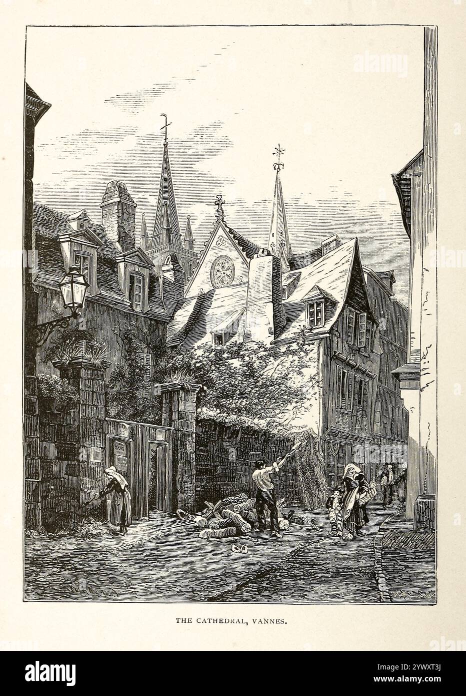 Cathedral, Vannes from Normandy and Brittany illustration by Randolph ...