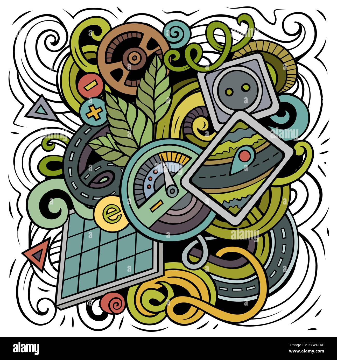 Electric cars charging electricity Cut Out Stock Images & Pictures - Alamy