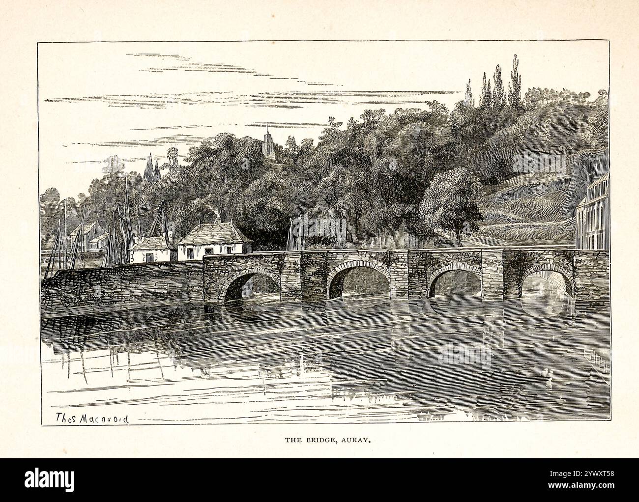 The Bridge, Auray from Normandy and Brittany illustration by Randolph ...