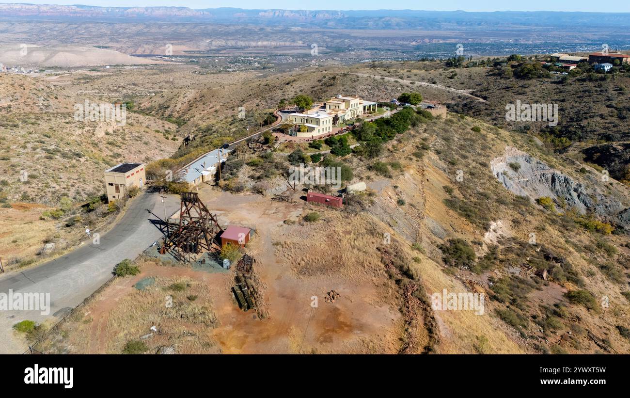 Aerial photograph of Jermone State Historic Park and the Douglas ...