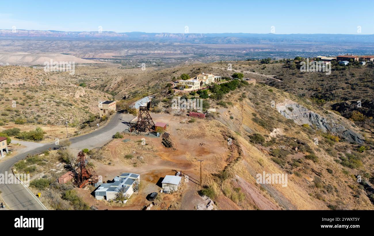 Aerial photograph of Jermone State Historic Park and the Douglas ...