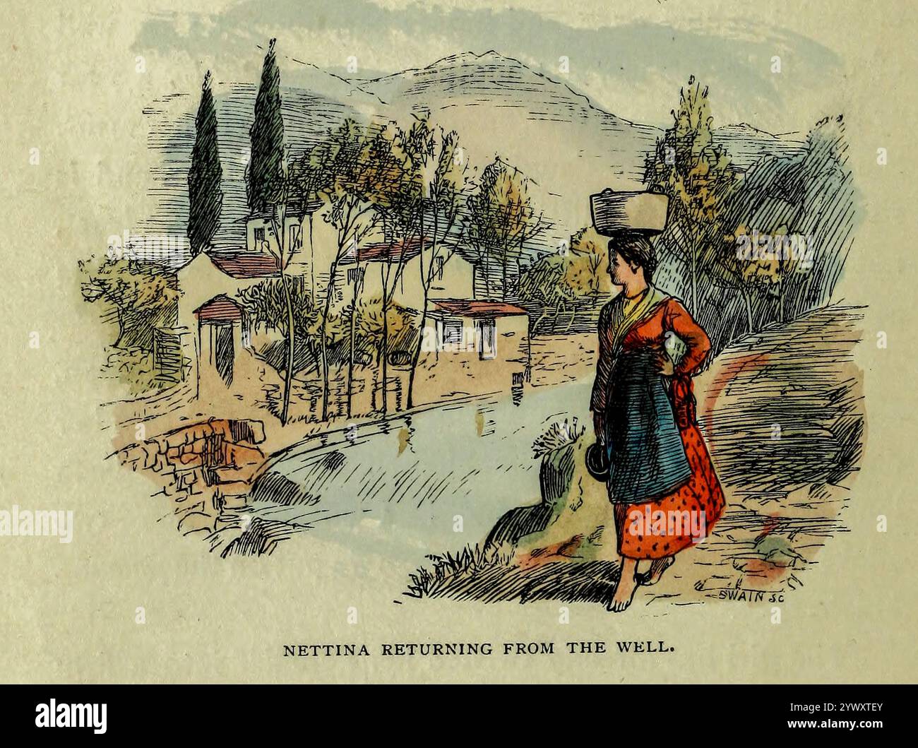 Boys water well sketch hi-res stock photography and images - Alamy