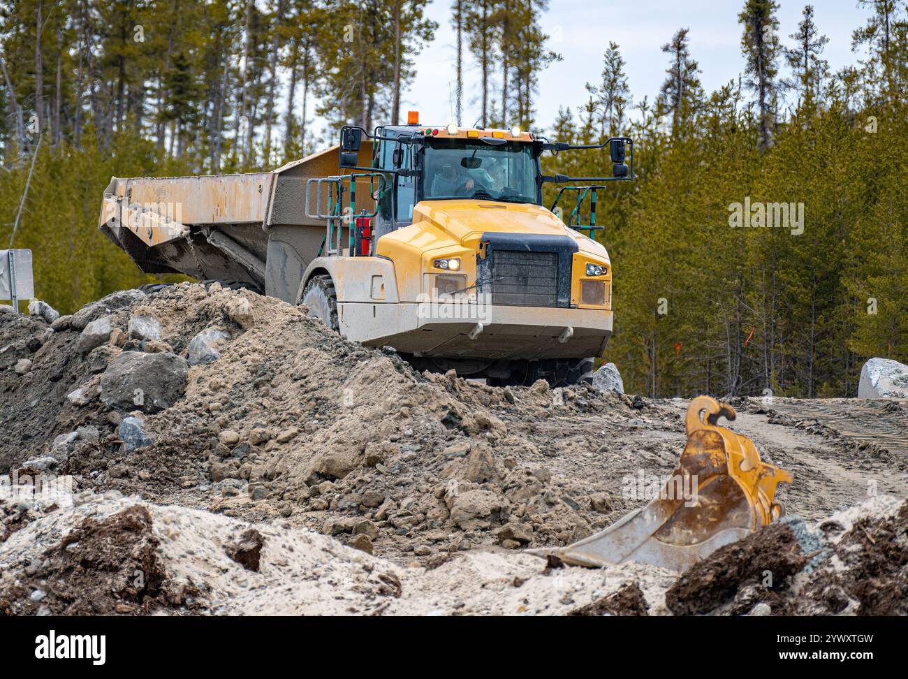 Truck driving on construction site hi-res stock photography and images ...
