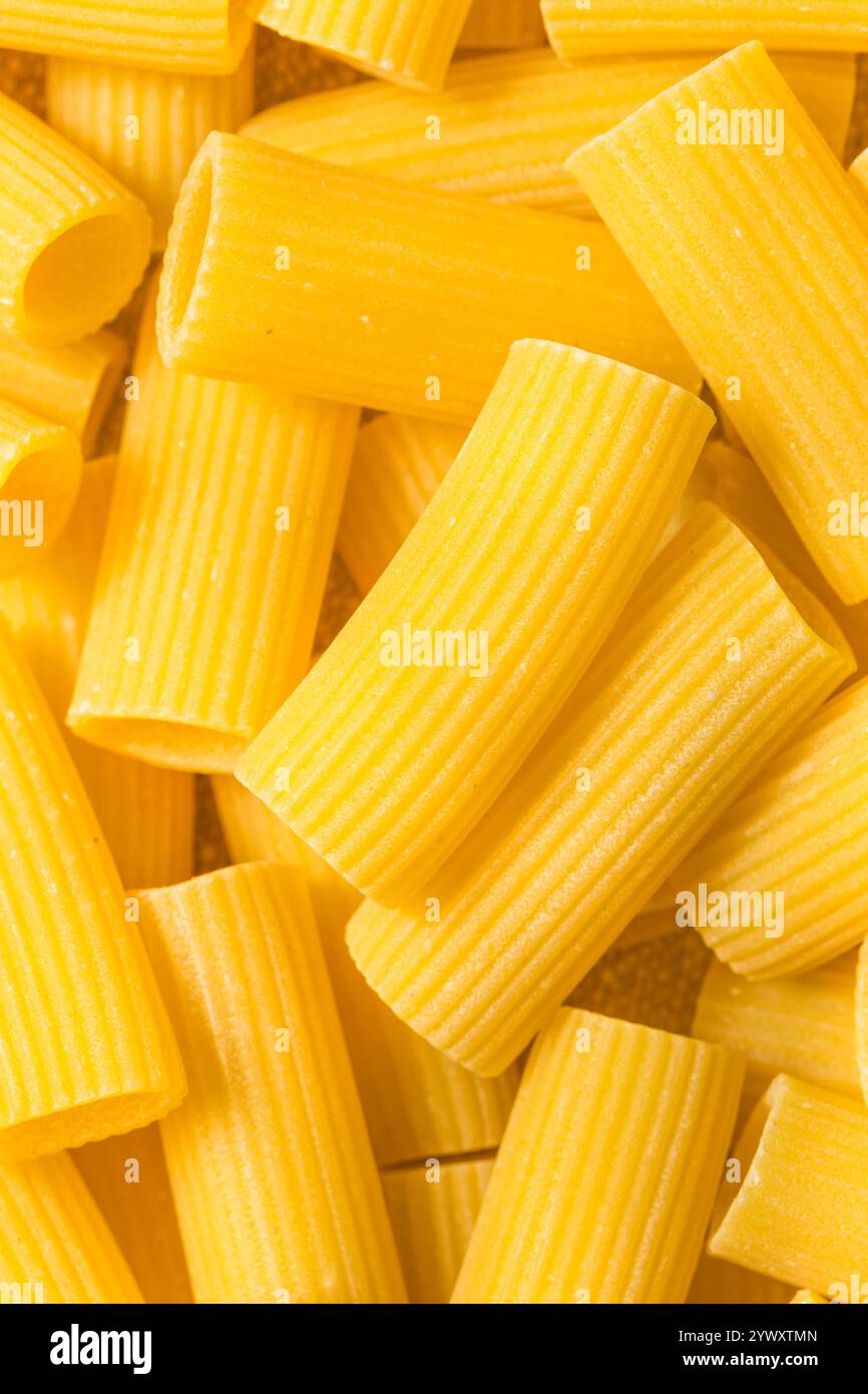Organic Dry Raw Rigatoni Pasta Ready to Cook Stock Photo - Alamy