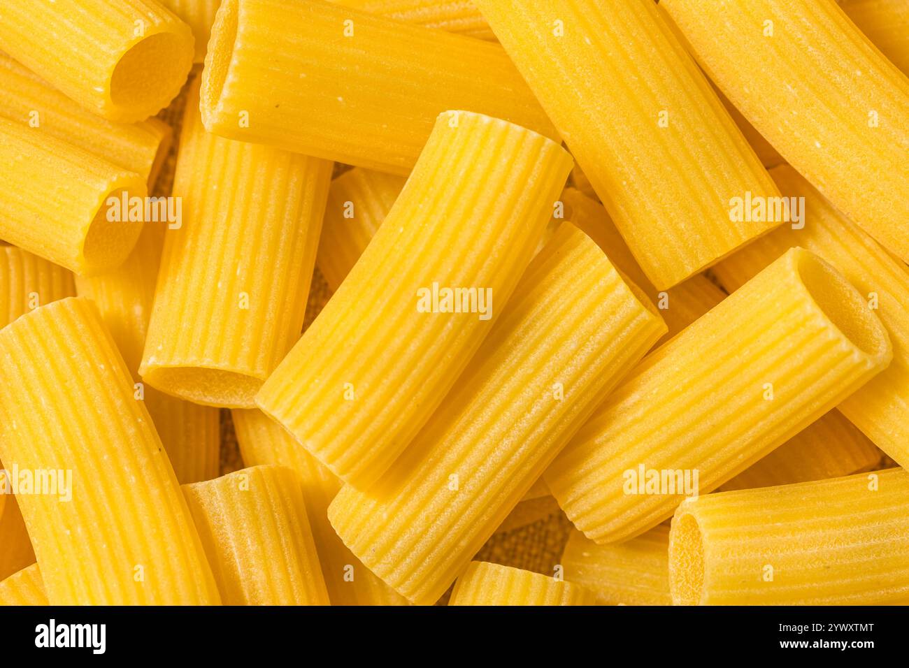 Organic Dry Raw Rigatoni Pasta Ready to Cook Stock Photo - Alamy