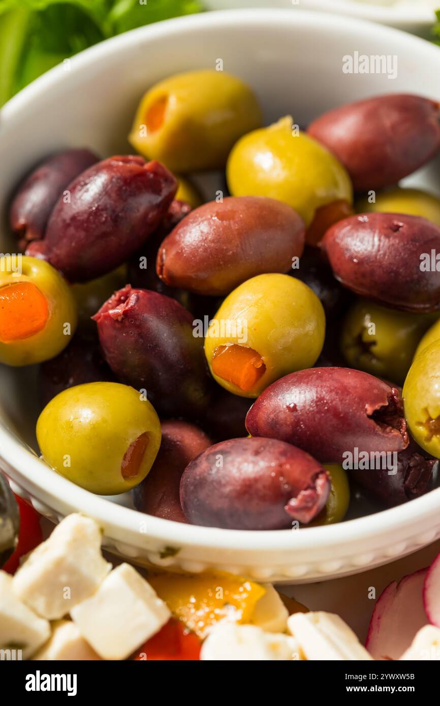 Healthy Organic Assorted Olives Ready to Eat Stock Photo - Alamy