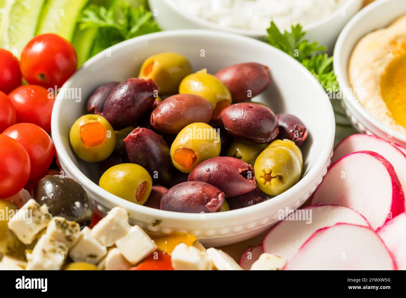 Healthy Organic Assorted Olives Ready to Eat Stock Photo - Alamy