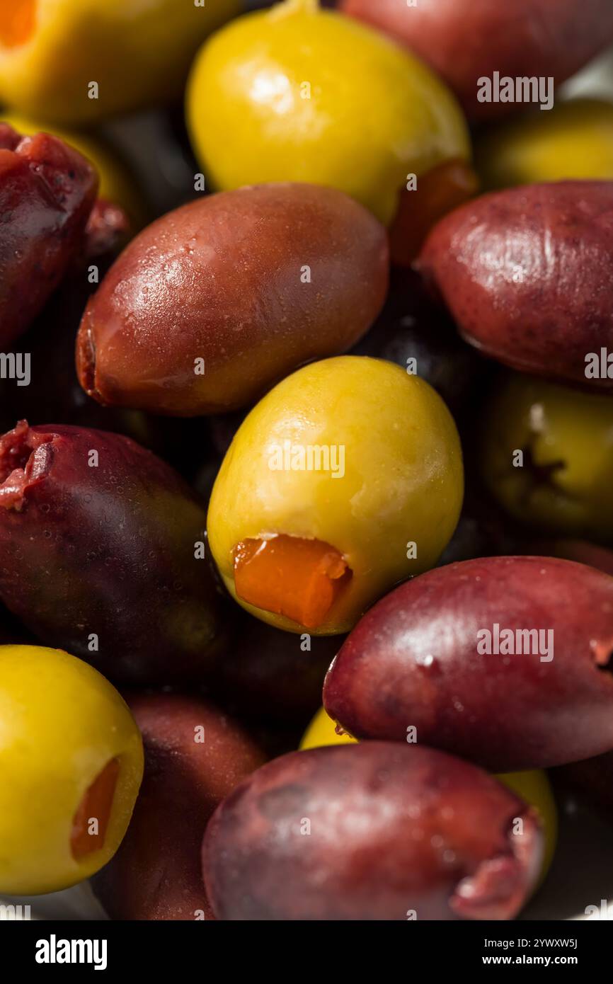 Healthy Organic Assorted Olives Ready to Eat Stock Photo - Alamy