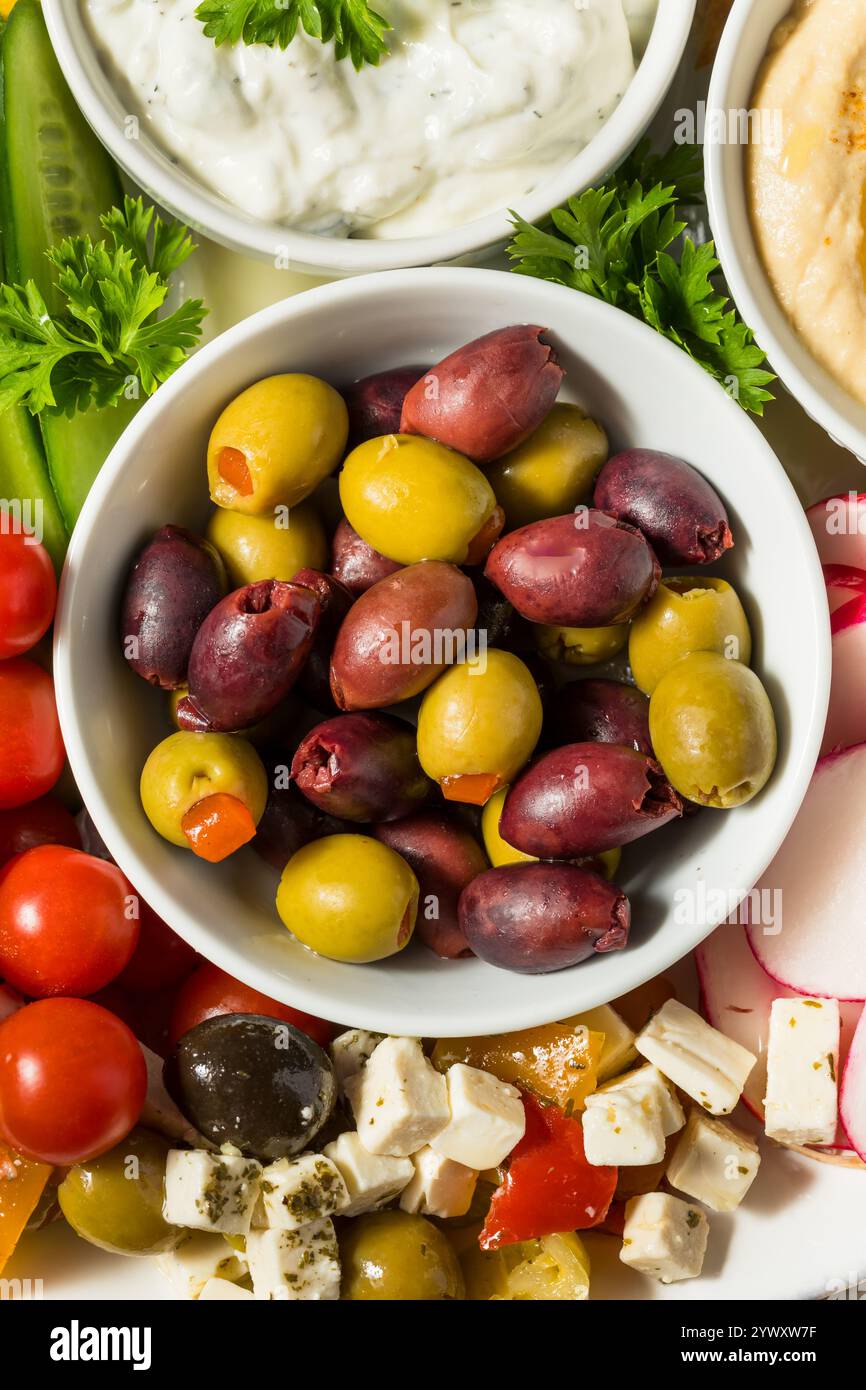 Healthy Organic Assorted Olives Ready to Eat Stock Photo - Alamy