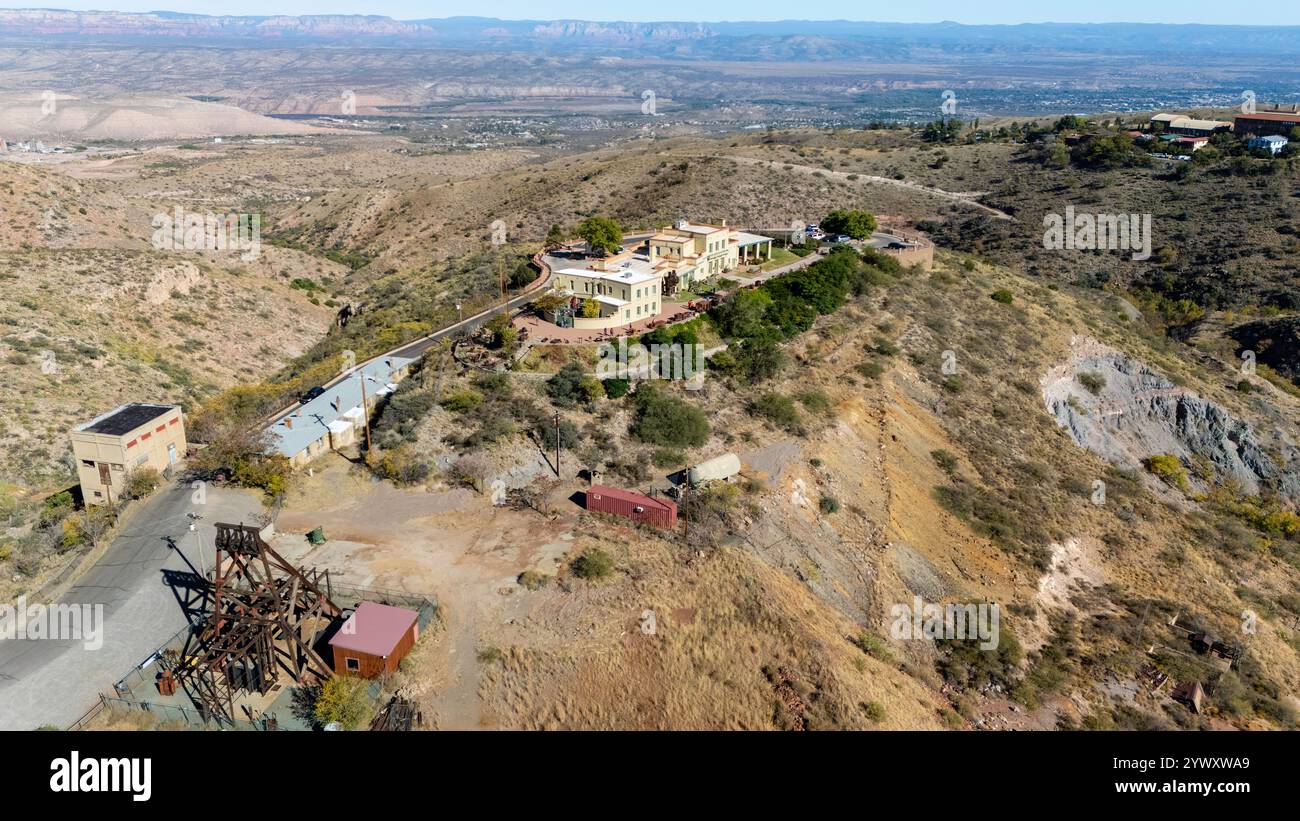 Aerial photograph of Jermone State Historic Park and the Douglas ...