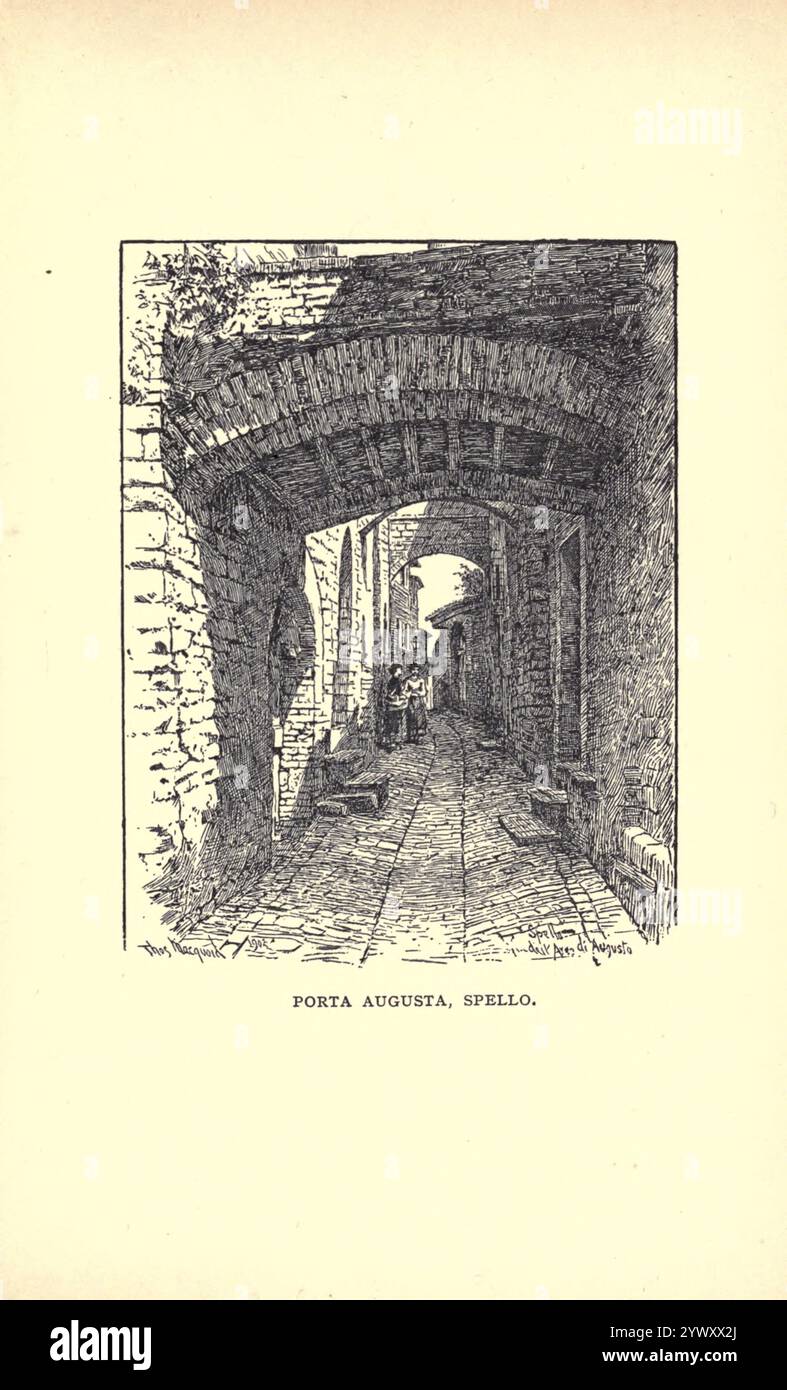PORTA AUGUSTA, SPELLO Pictures in Umbria illustration by Randolph ...