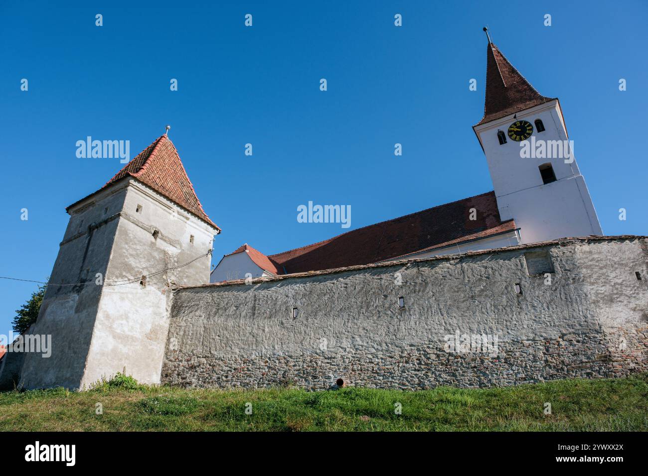 The fortified church in the village of Şaroş pe Târnave, Transylvania ...