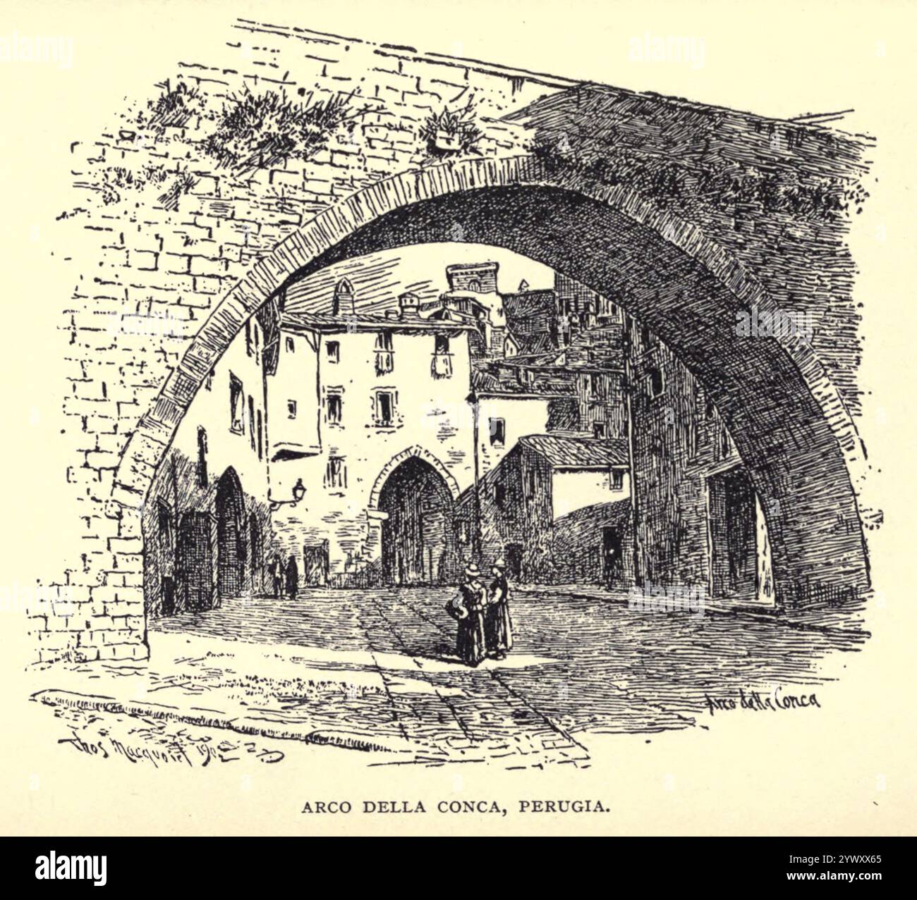 ARCO DELLA CONCA Pictures in Umbria illustration by Randolph Caldecott ...